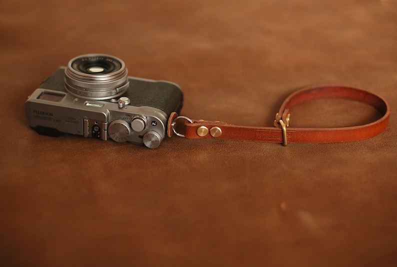 Handmade Brown Buffalo Leather Camera Wrist Strap - 12mm - Etsy