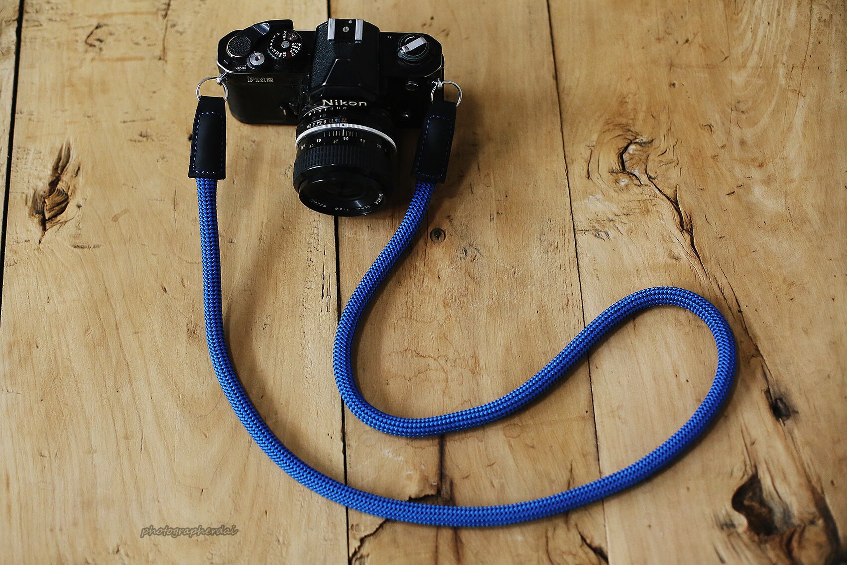 Dark Blue Climbing Rope 10mm Handmade Camera Neck Shoulder Strap ...