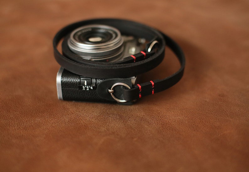 11mm Black Leather Handmade Camera Neck Shoulder Strap - Etsy