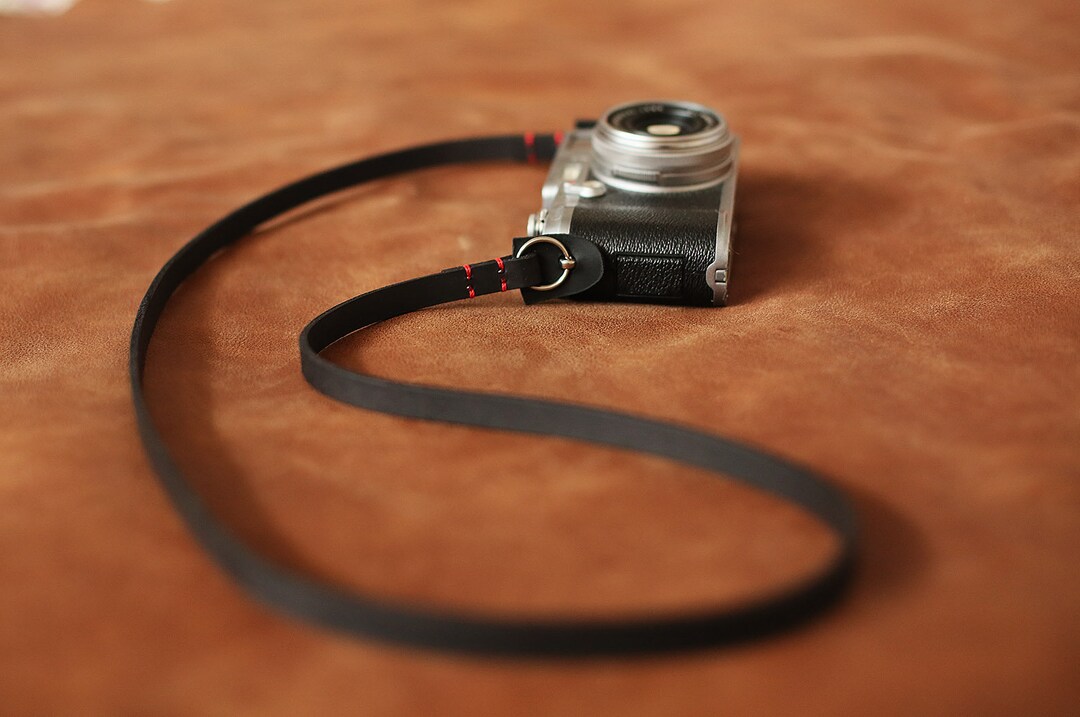 11mm Black Leather Handmade Camera Neck Shoulder Strap | Windmup - Etsy