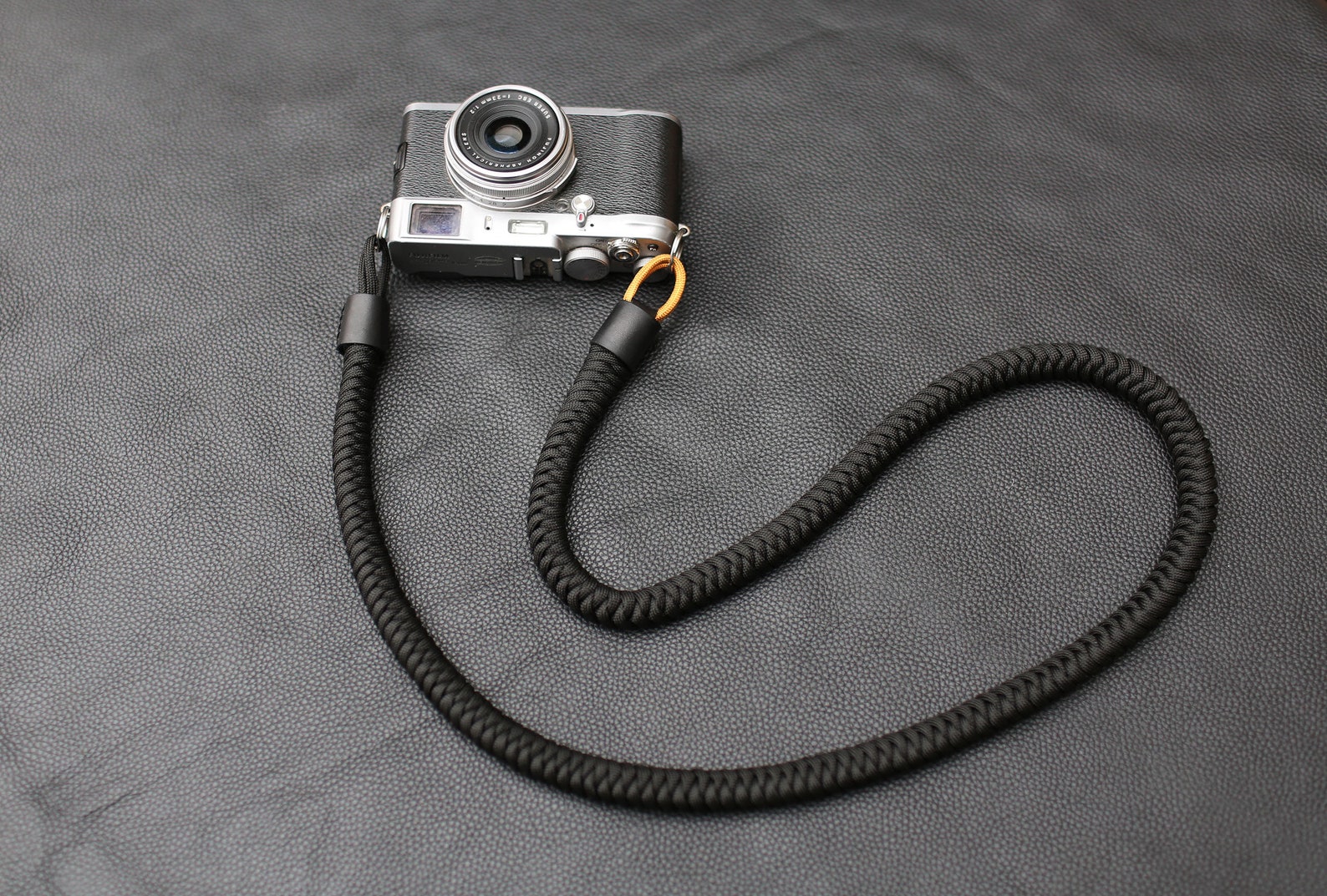 Handmade Woven Soft Camera Strap Belt Black and Gold Contrast - Etsy