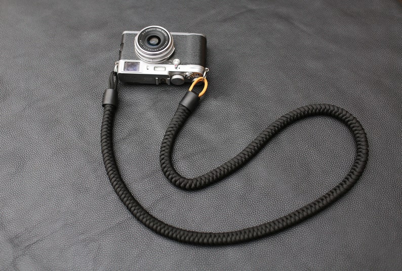 Handmade Woven Soft Camera Strap Belt Black and Gold Contrast - Etsy