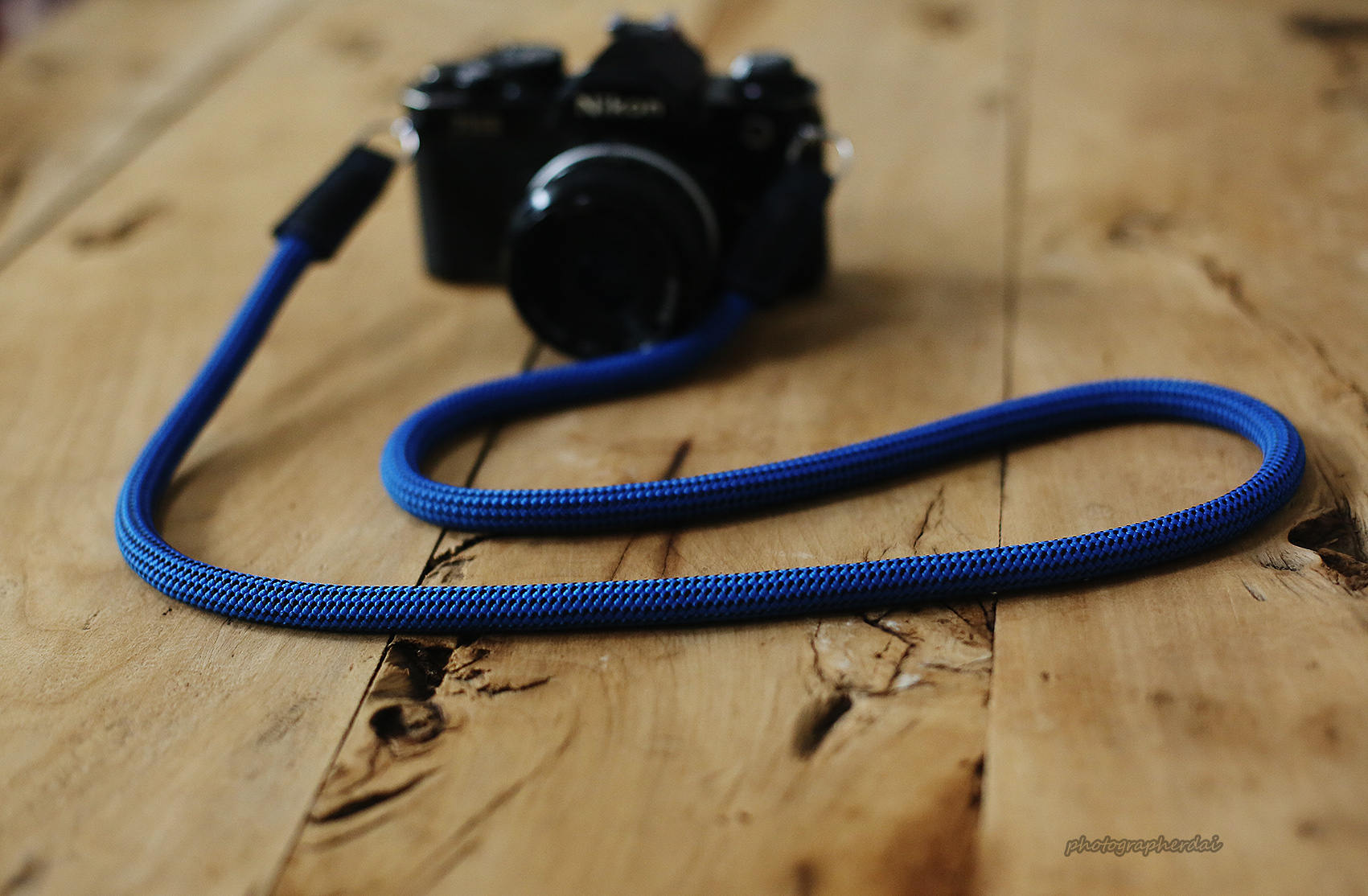 Dark Blue Climbing Rope 10mm Handmade Camera Neck Shoulder Strap ...