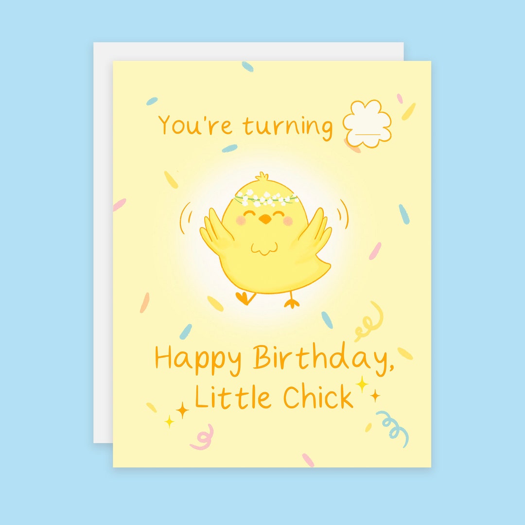 Little Chick Birthday Card for Children Happy Birthday Little Chick ...