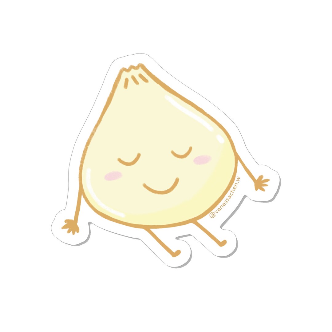 Restful Steam Bun Sticker - Cute Food Sticker for Xiao Long Bao Lovers ...