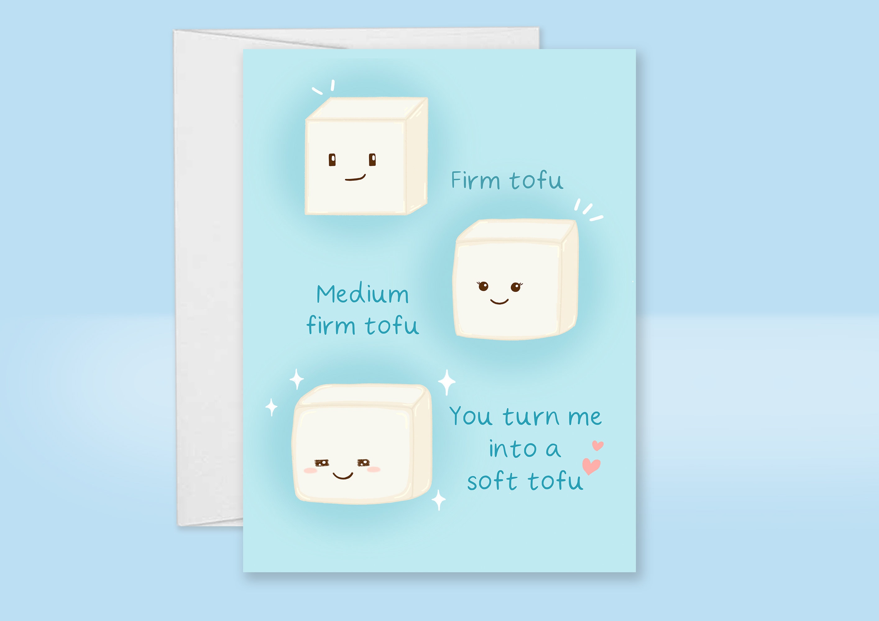Tofu Love Card, Anniversary Card, Love Card for Her, Card for Him, Cute ...