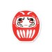 Daruma Doll Sticker Red Good Luck and Perseverance Waterproof Vinyl ...