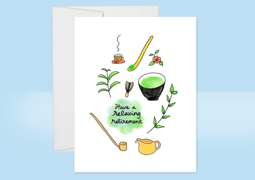 Tea Lover Retirement Card, Have a Relaxing Retirement - Etsy