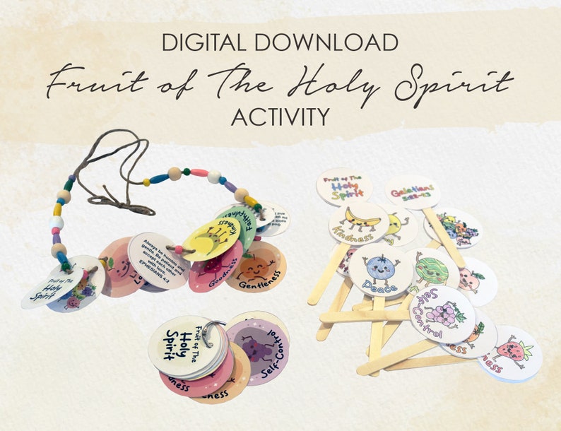 Fruit of the Holy Spirit Activity Digital File Christian - Etsy