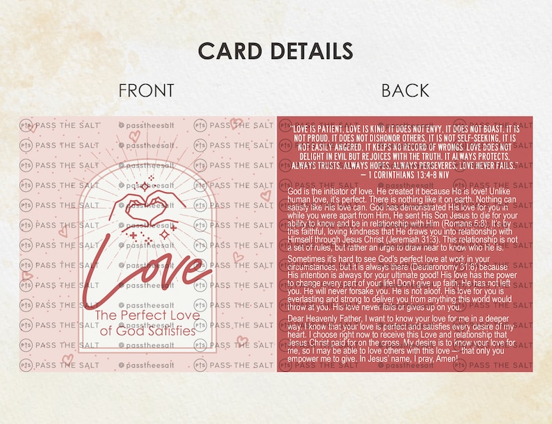 Love Gospel Tract: Christian Scripture Card (digital File) - Etsy Canada