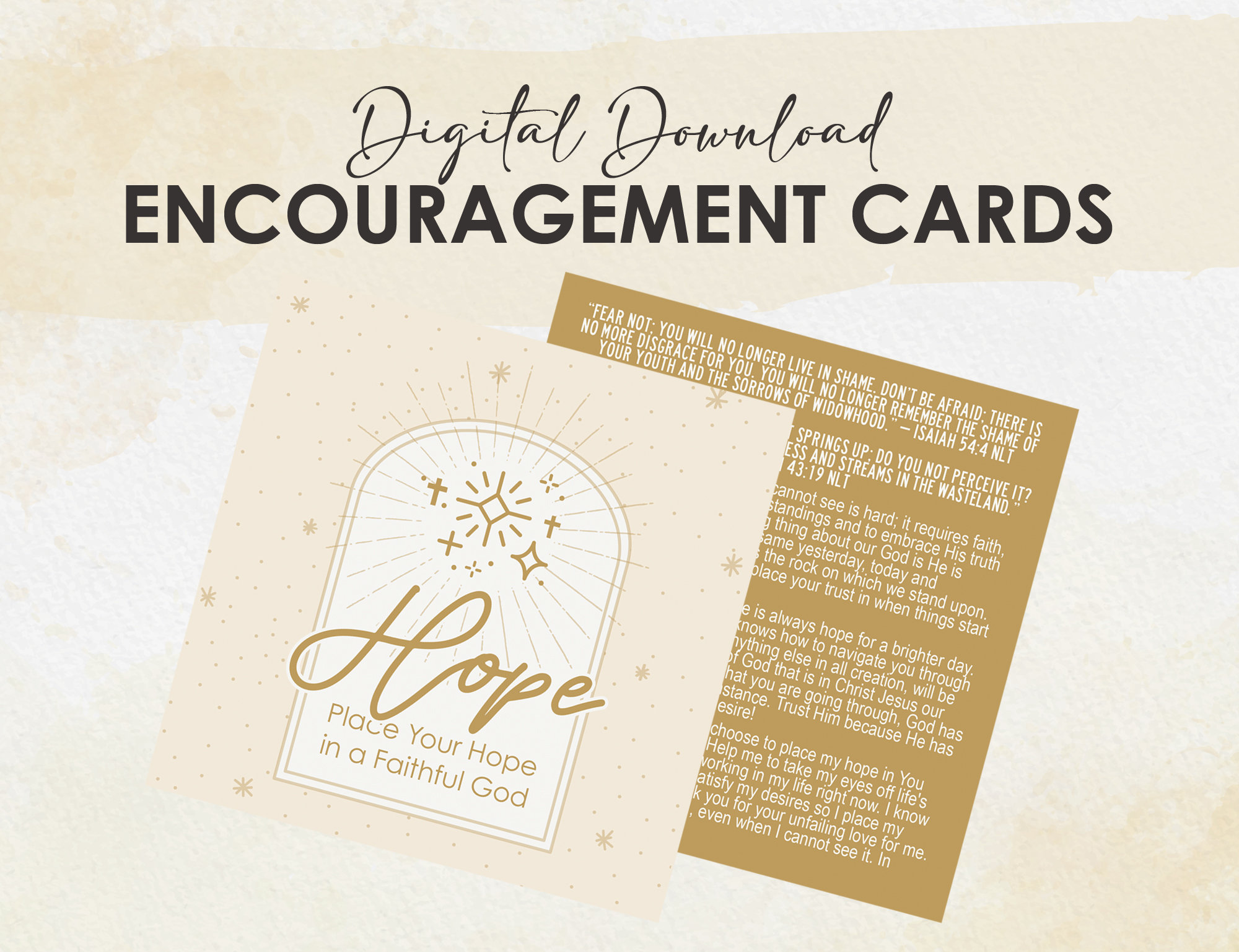Hope Encouragement Card Digital File, Evangelism Card, Gospel Tract ...