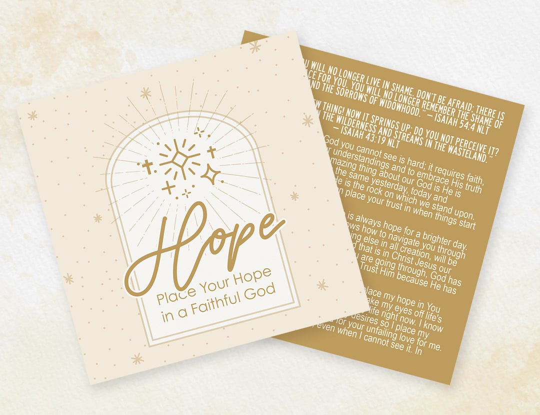 Hope Encouragement Card Digital File, Evangelism Card, Gospel Tract ...
