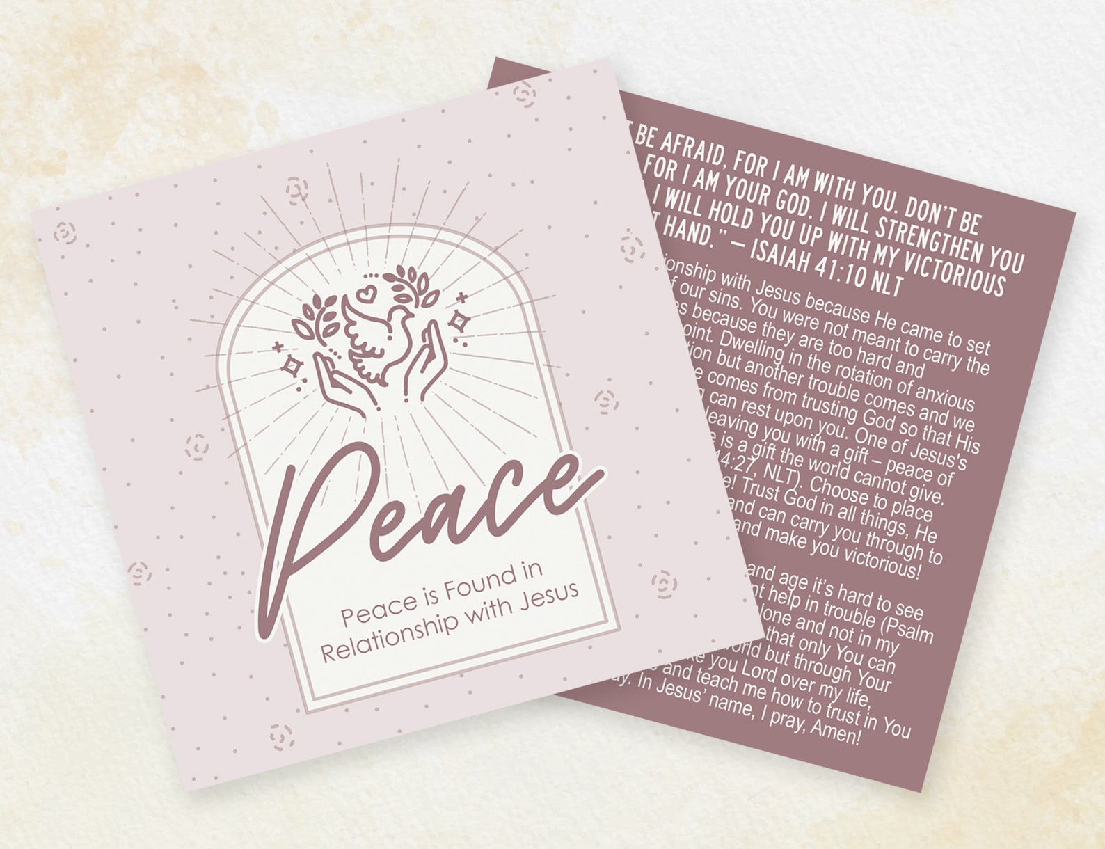 Peace Encouragement Card Digital File, Evangelism Card, Gospel Tract ...