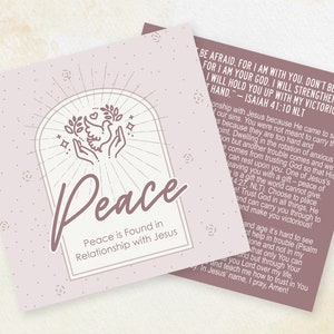 Peace Encouragement Card Digital File, Evangelism Card, Gospel Tract ...