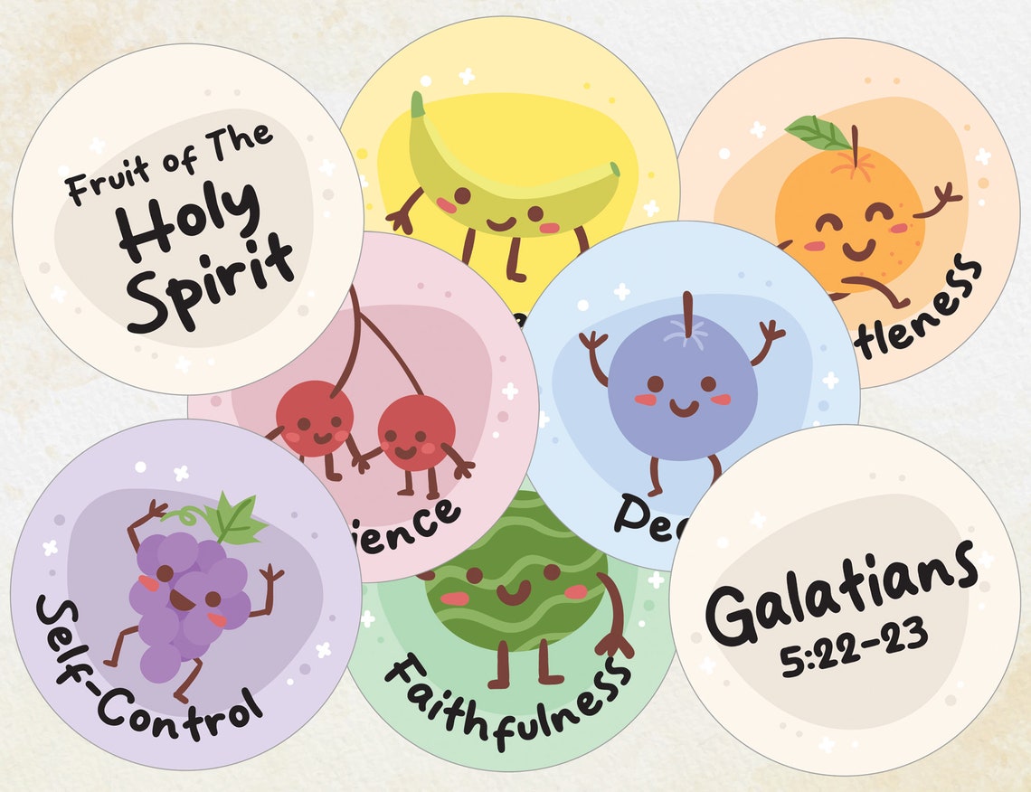 Fruit of the Holy Spirit Activity Digital File, Christian Kids Crafts ...