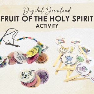 Fruit of the Holy Spirit Craft Kit Digital File, Christian Kids Crafts ...