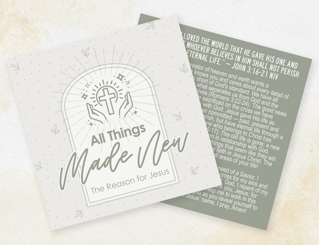 Made New Gospel Tract: Christian Scripture Card (digital File) - Etsy