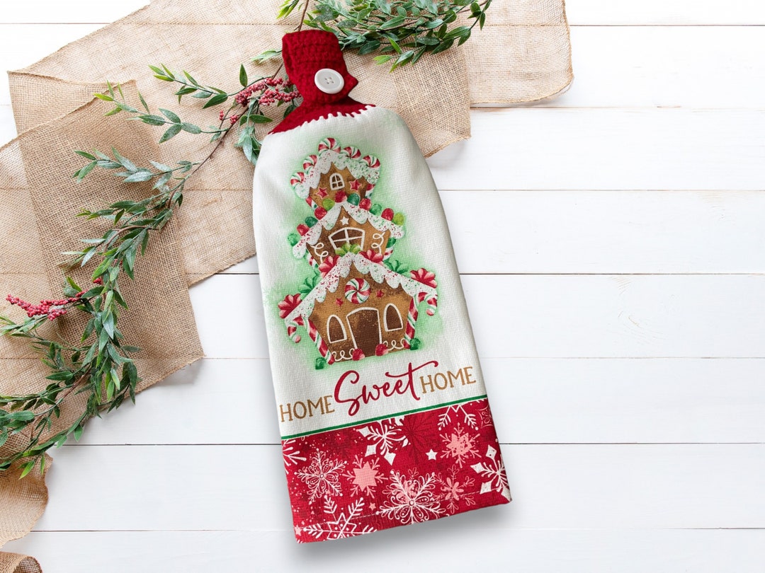 Gingerbread House Kitchen Towels, Christmas Dish Towels, Thick Hand ...