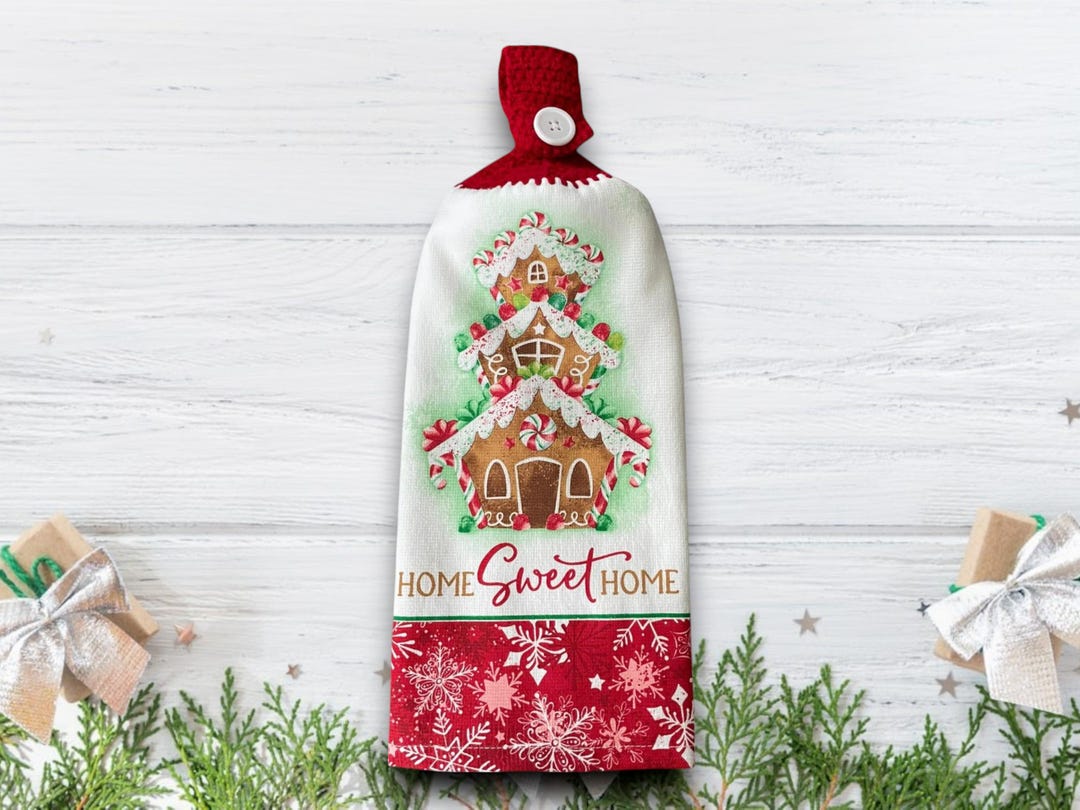 Gingerbread House Kitchen Towels, Christmas Dish Towels, Thick Hand ...
