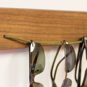 Simple Solid Wood, Walnut, Sunglass Hanger, Sunglass Rack, Metal Key ...