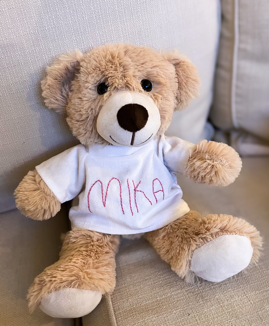 Bespoke Hand Embroidered Handwriting Teddy Bear - a Perfect Memorial ...