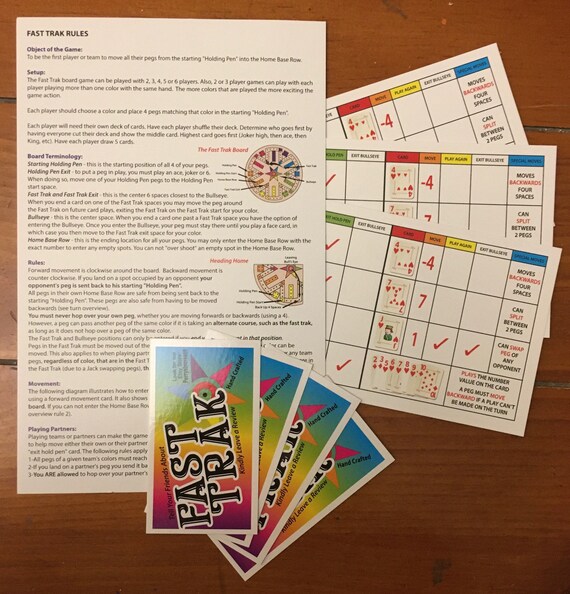 Fast Track Rules Rule Card 3 Table Rules Short Cut Cards - Etsy