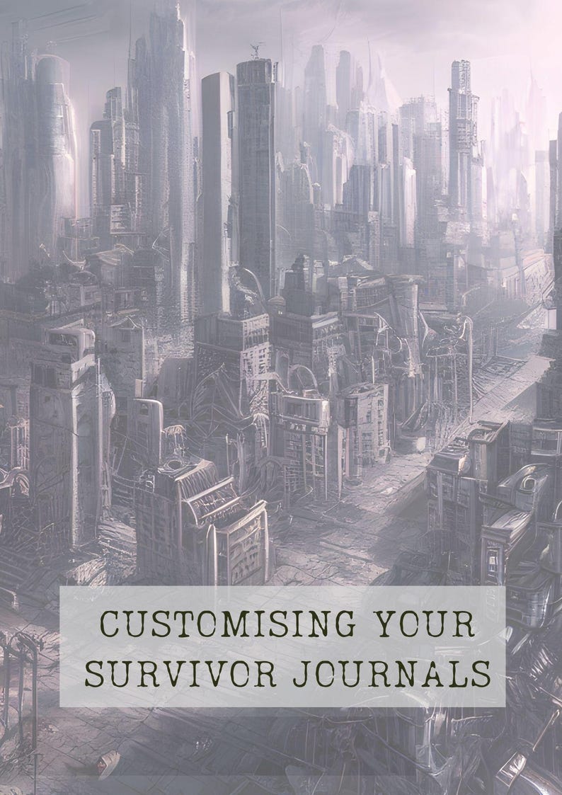 Create Post-apocalyptic Journals Workbook | Survivor Stories Builder ...