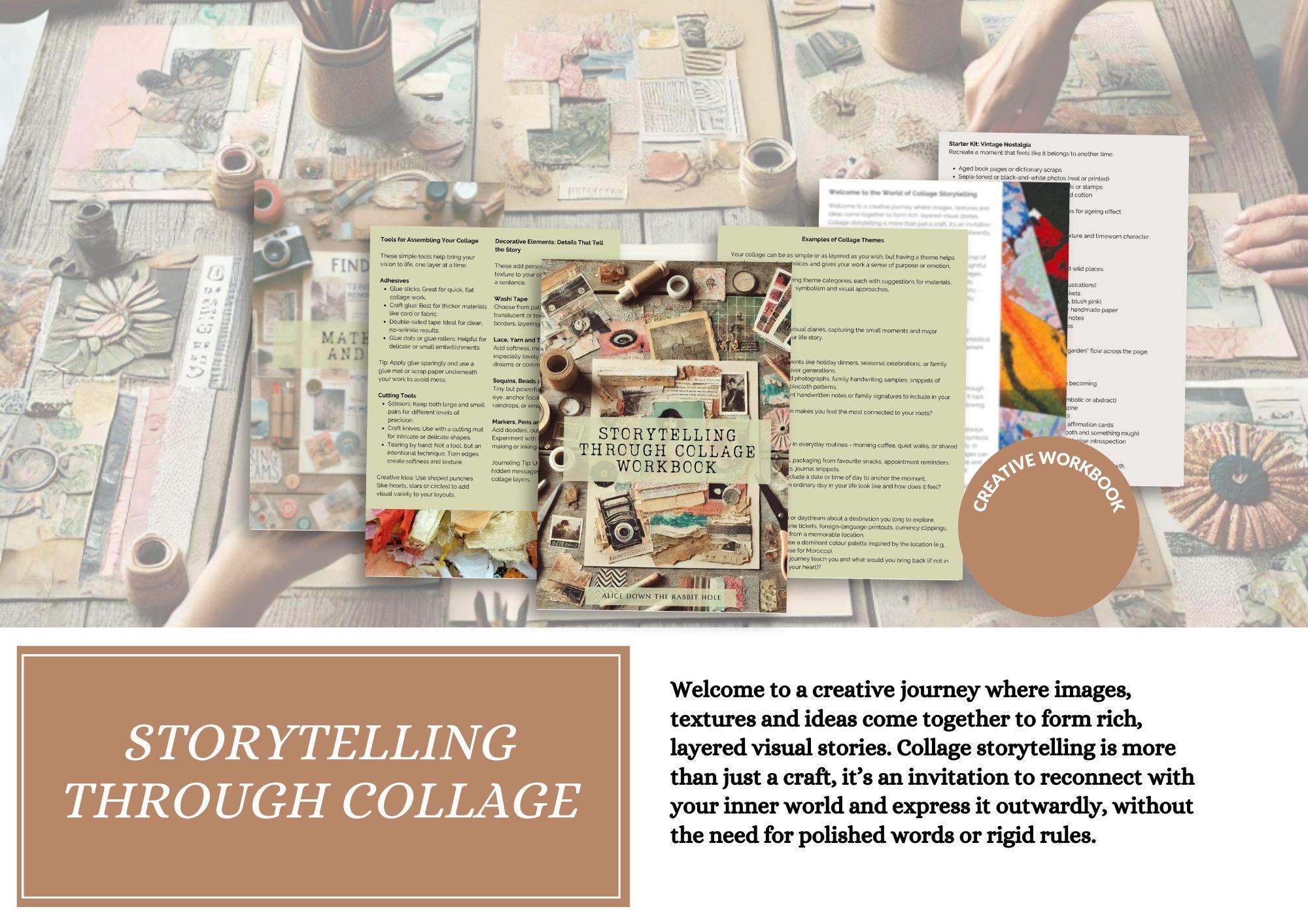 Storytelling Through Collage Workbook | Creative Art Prompts & Mixed ...