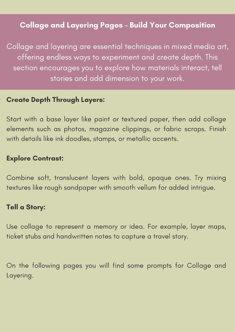 Mixed Media Art Workbook | Digital Journal With Prompts, Techniques ...