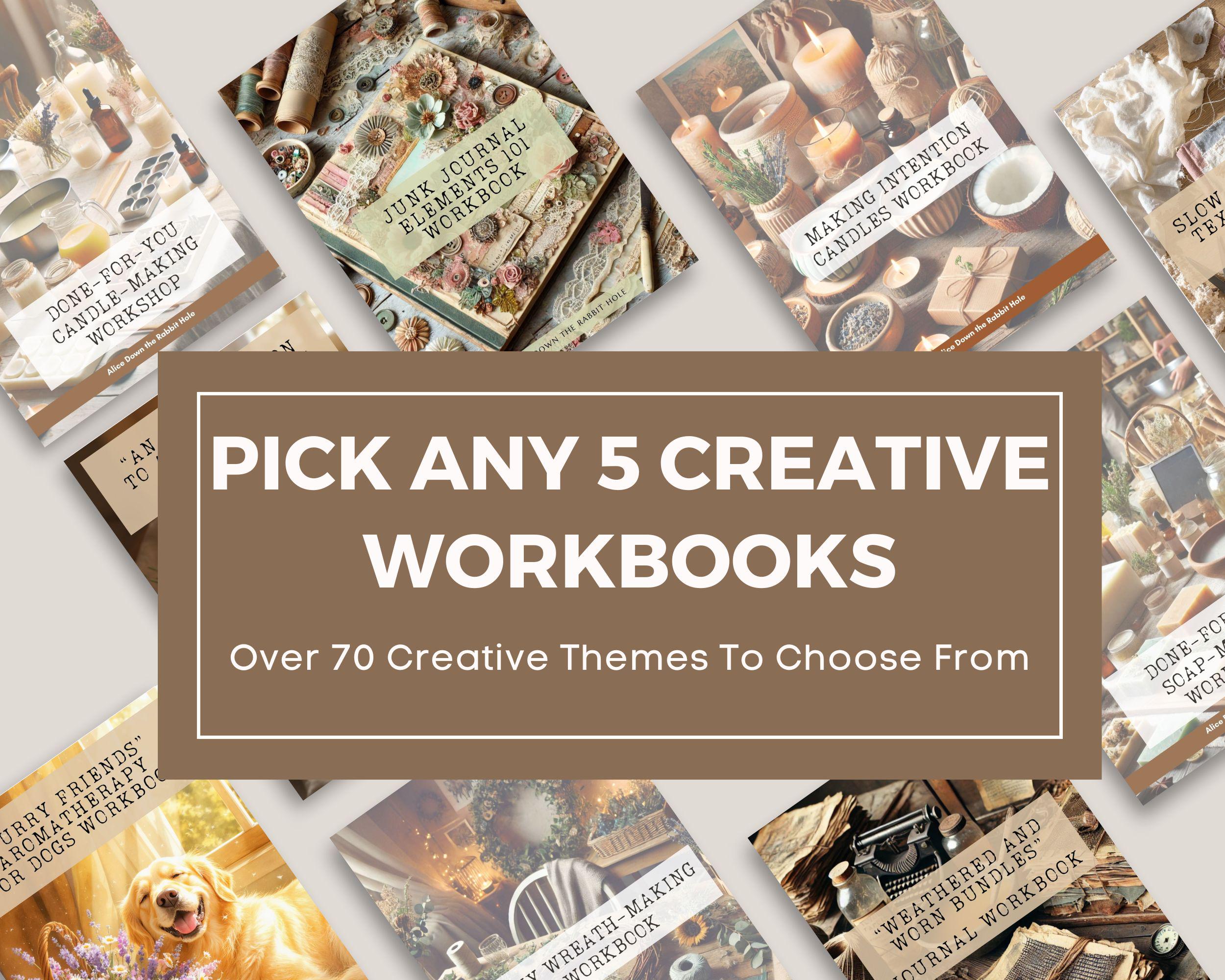Pick Any 5 Creative Craft Workbooks | DIY Journaling (digital Download ...