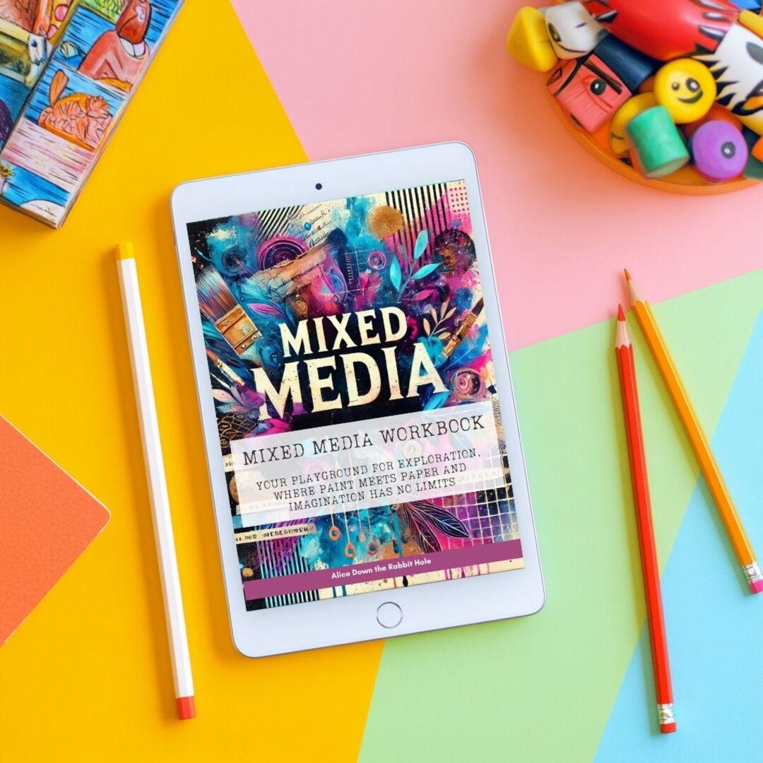 Mixed Media Art Workbook | Digital Journal With Prompts, Techniques ...