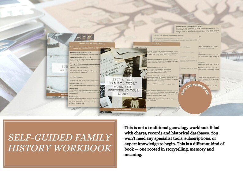 Self-guided Family History Workbook | Genealogy Introduction | Trace ...