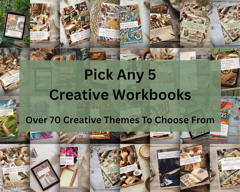 Pick Any 5 Creative Craft Workbooks | DIY Journaling (digital Download ...