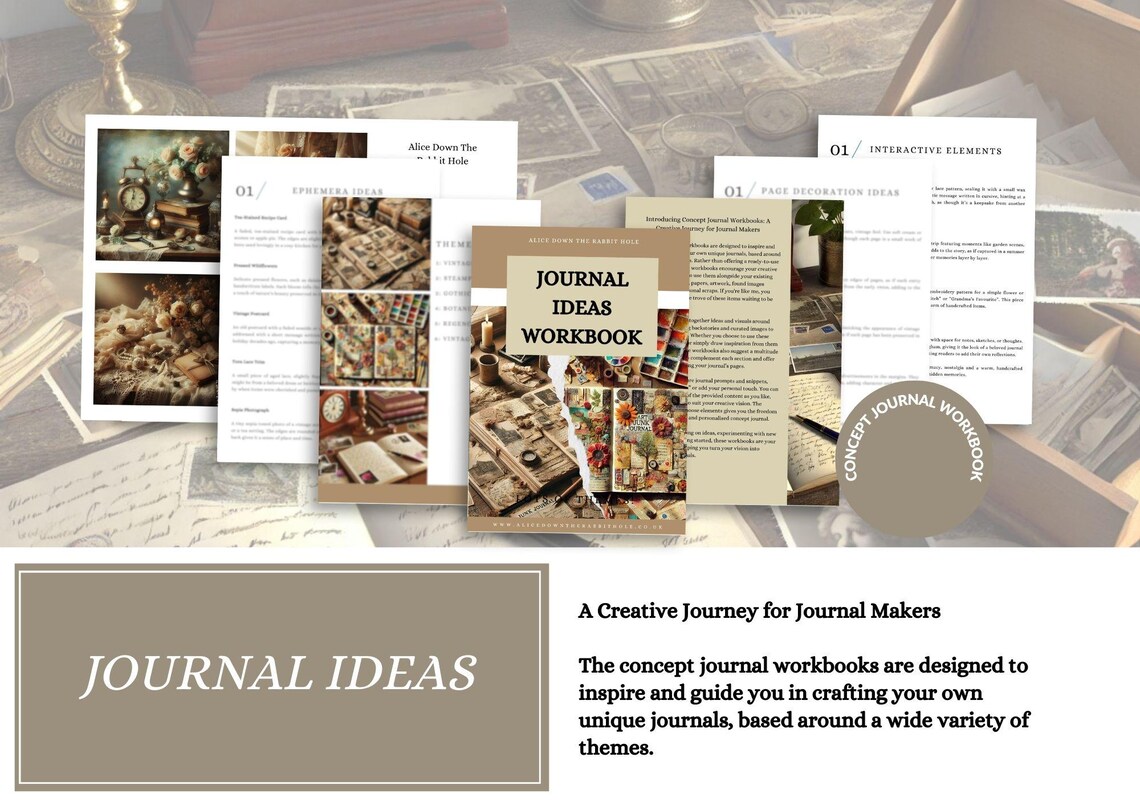 Various Journal Themes in One Concept Journal Workbook | Creative ...