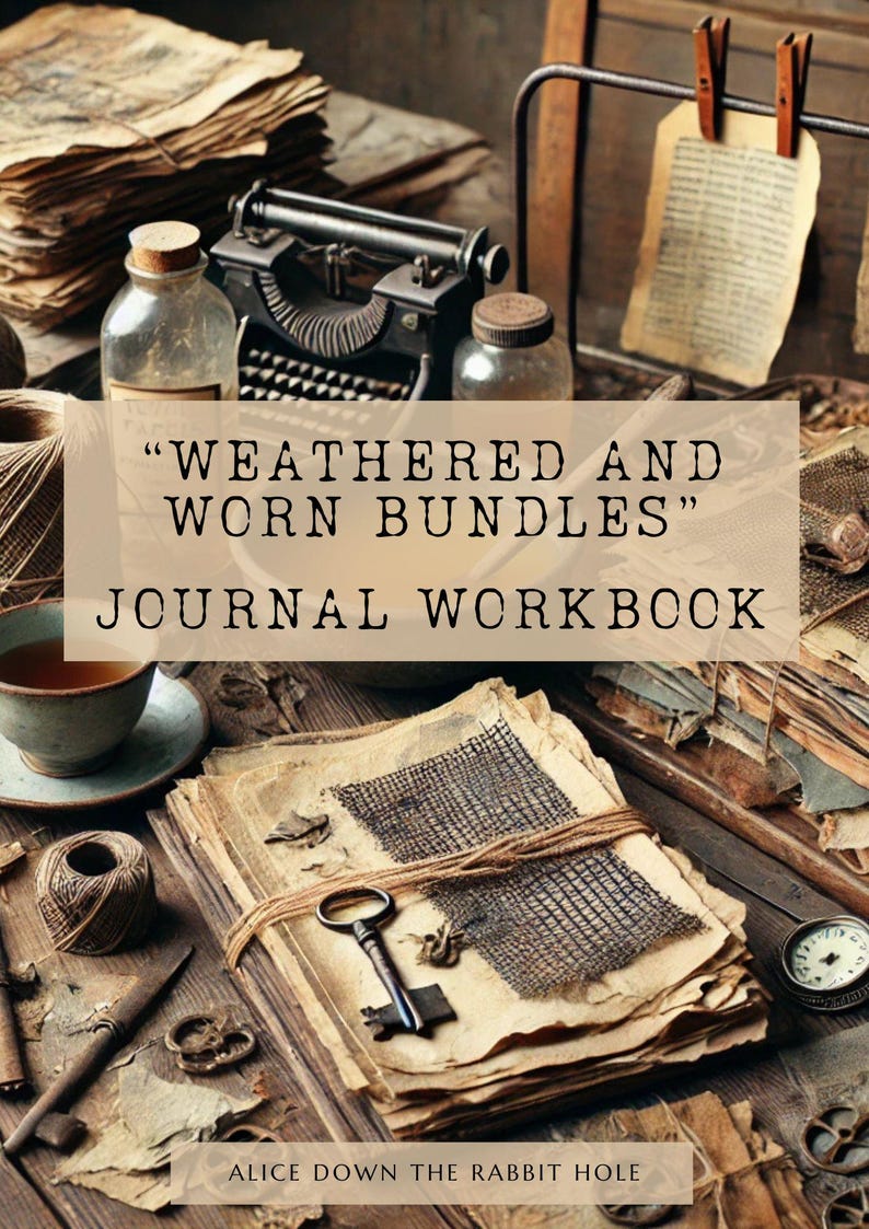 Weathered and Worn bundles Journal Workbook Rust Natural Dyeing ...