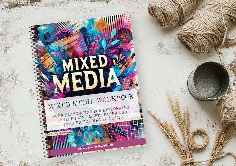 Mixed Media Art Workbook | Digital Journal With Prompts, Techniques ...