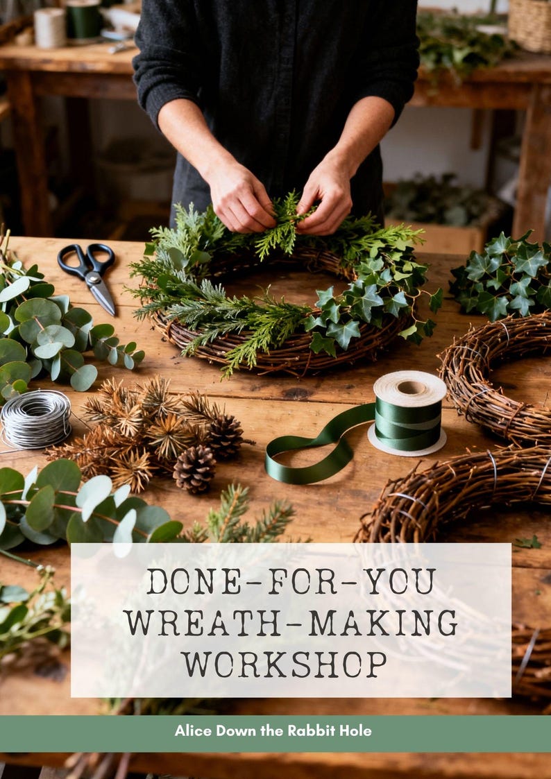Wreath-making Done-for-you Workshop Guide | Digital Workbook | Host DIY ...
