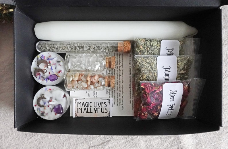 Moon Kit Full Moon Ritual Kit Beginner Witch Kit Lunar Magic Beginner ...