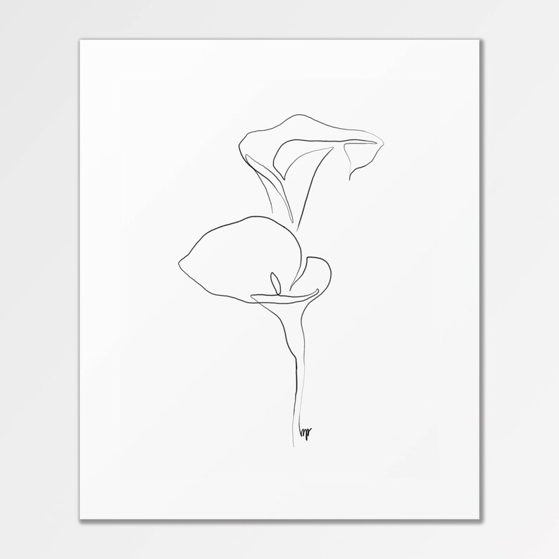 Calas - Fine Art Print of One Single Line Illustration - Etsy