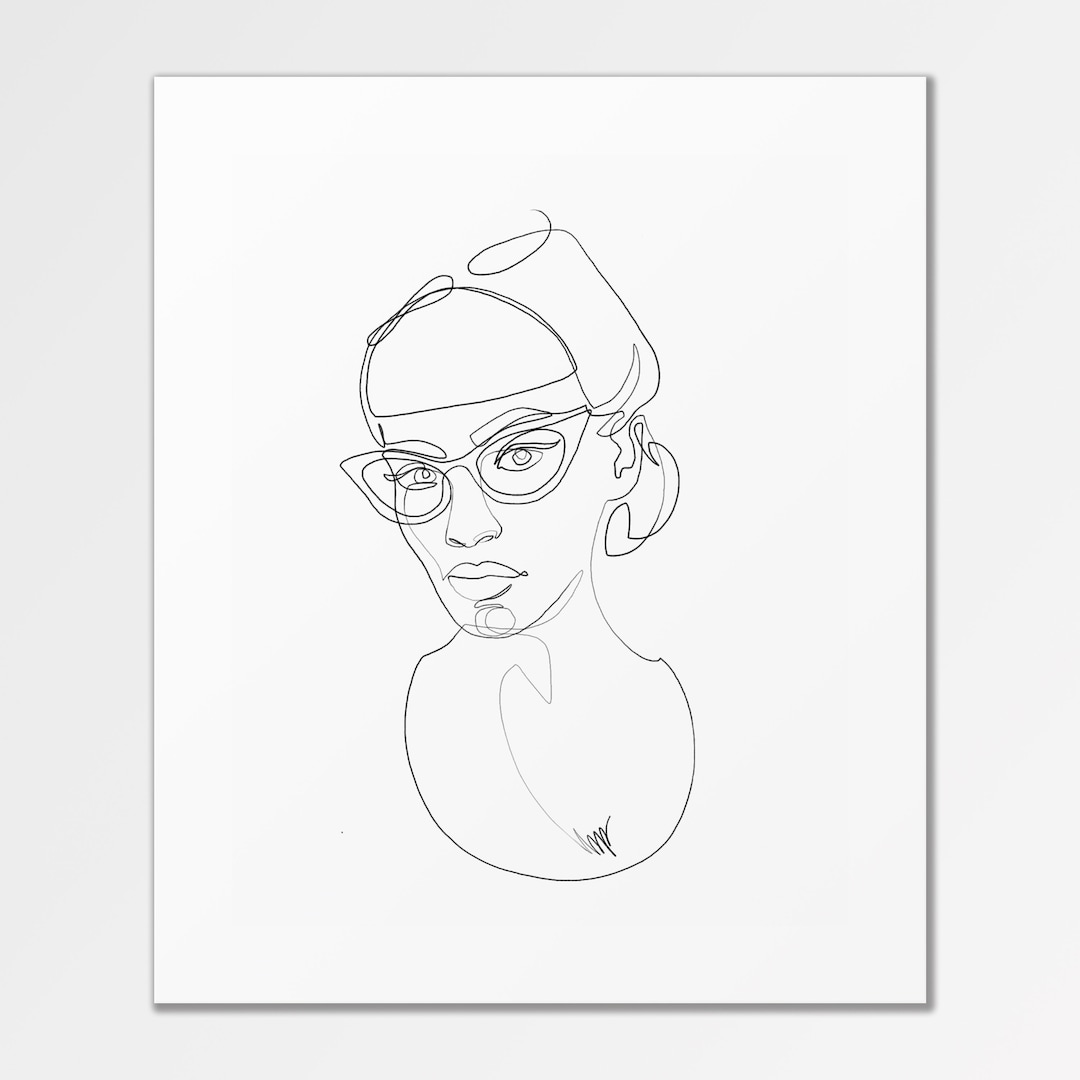 Ava - Fine Art Print of One Single Line Illustration - Etsy