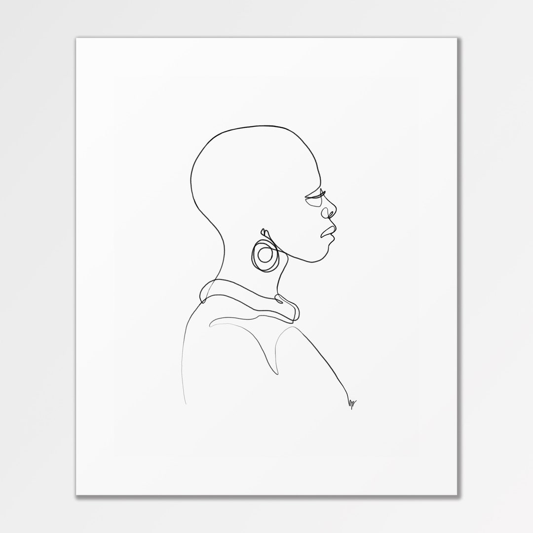 Sabra - Fine Art Print of One Single Line Illustration - Etsy