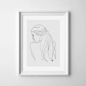 Renée - Fine Art Print of One Single Line Illustration - Etsy
