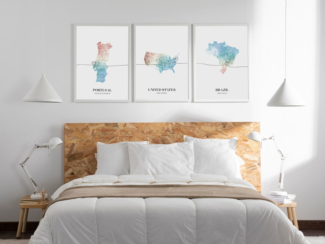 Set of 3 Digital Personalised Maps - Etsy