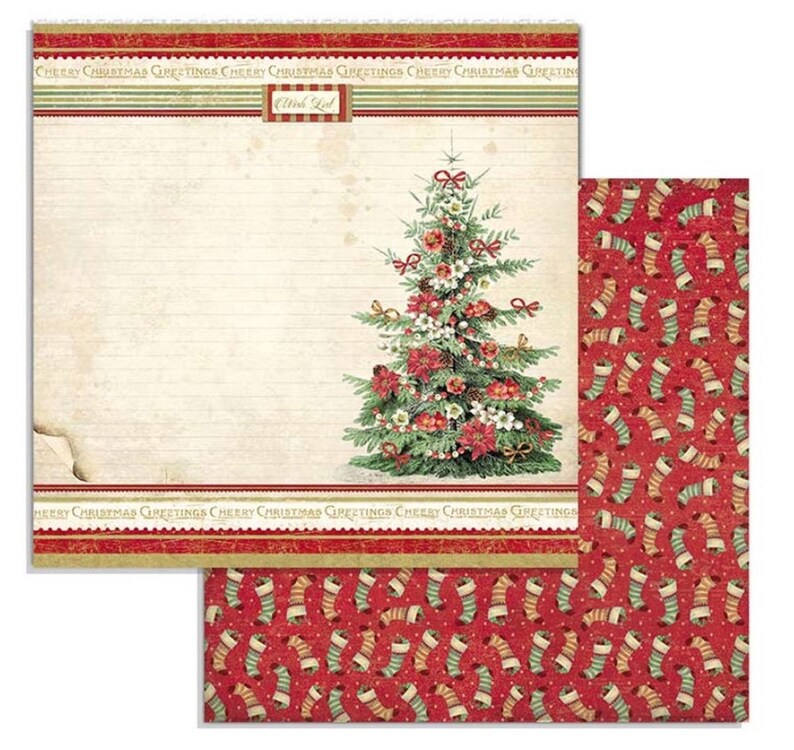 Stamperia Classic Christmas 12 X 12 Scrapbooking Paper Pad - Etsy
