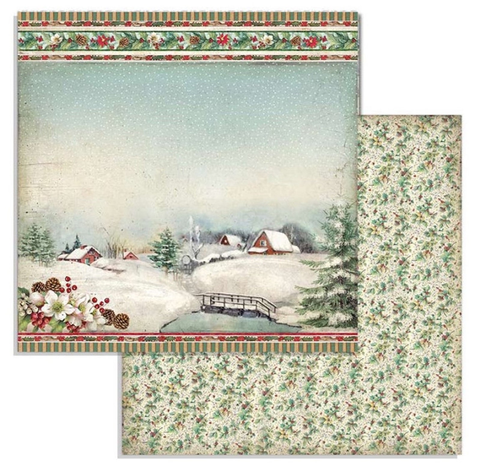 Stamperia Classic Christmas 12 X 12 Scrapbooking Paper Pad - Etsy