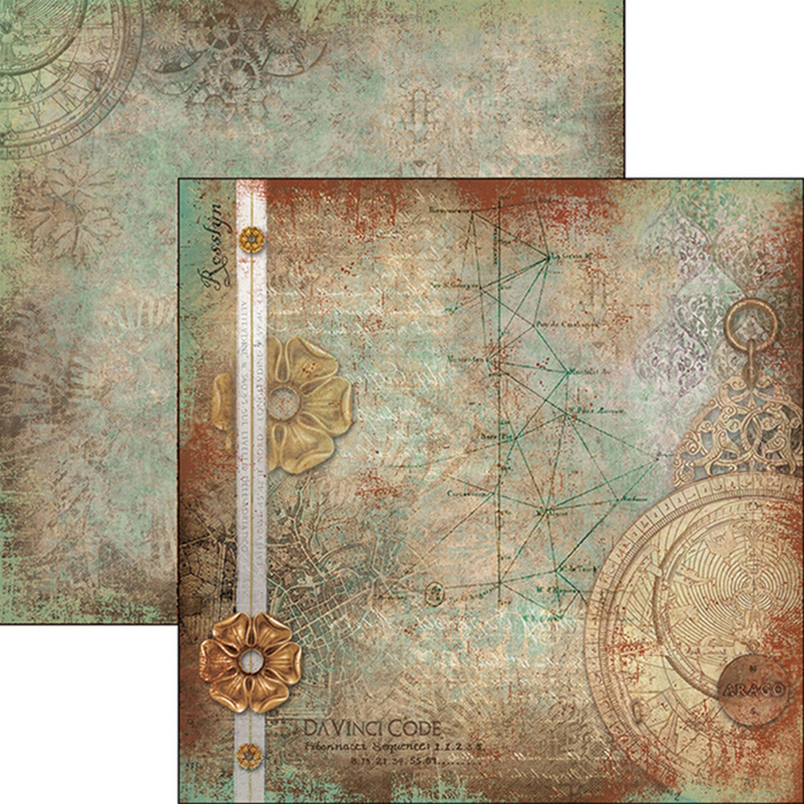 Ciao Bella Scrapbook Paper Pad 12x12 in Codex Leonardo | Etsy