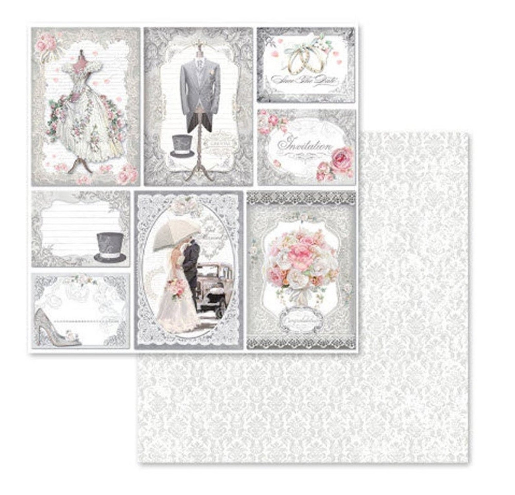 Stamperia Wedding 12x12 Scrapboook Paper Pad - Etsy