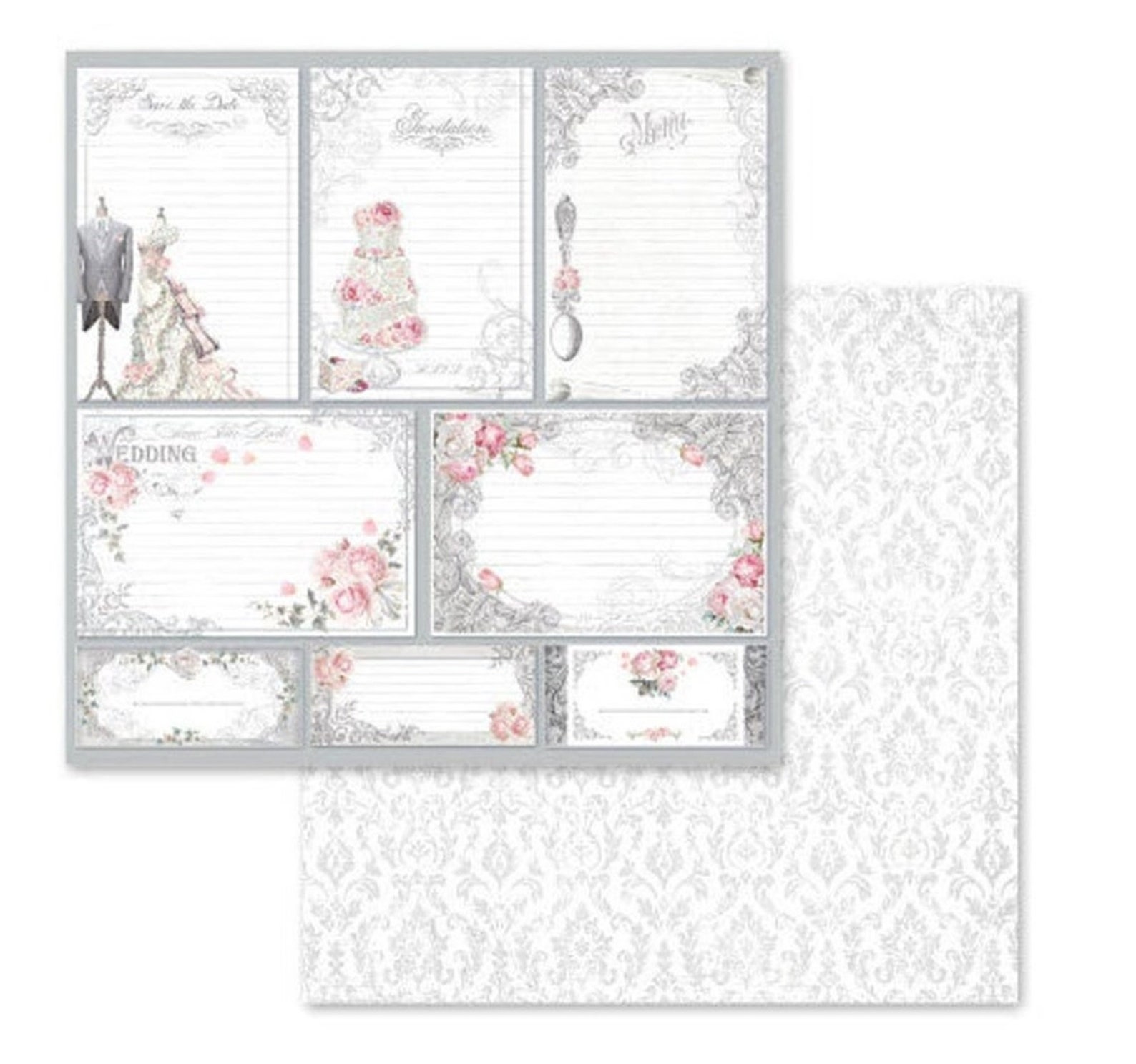Stamperia Wedding 12x12 Scrapboook Paper Pad - Etsy