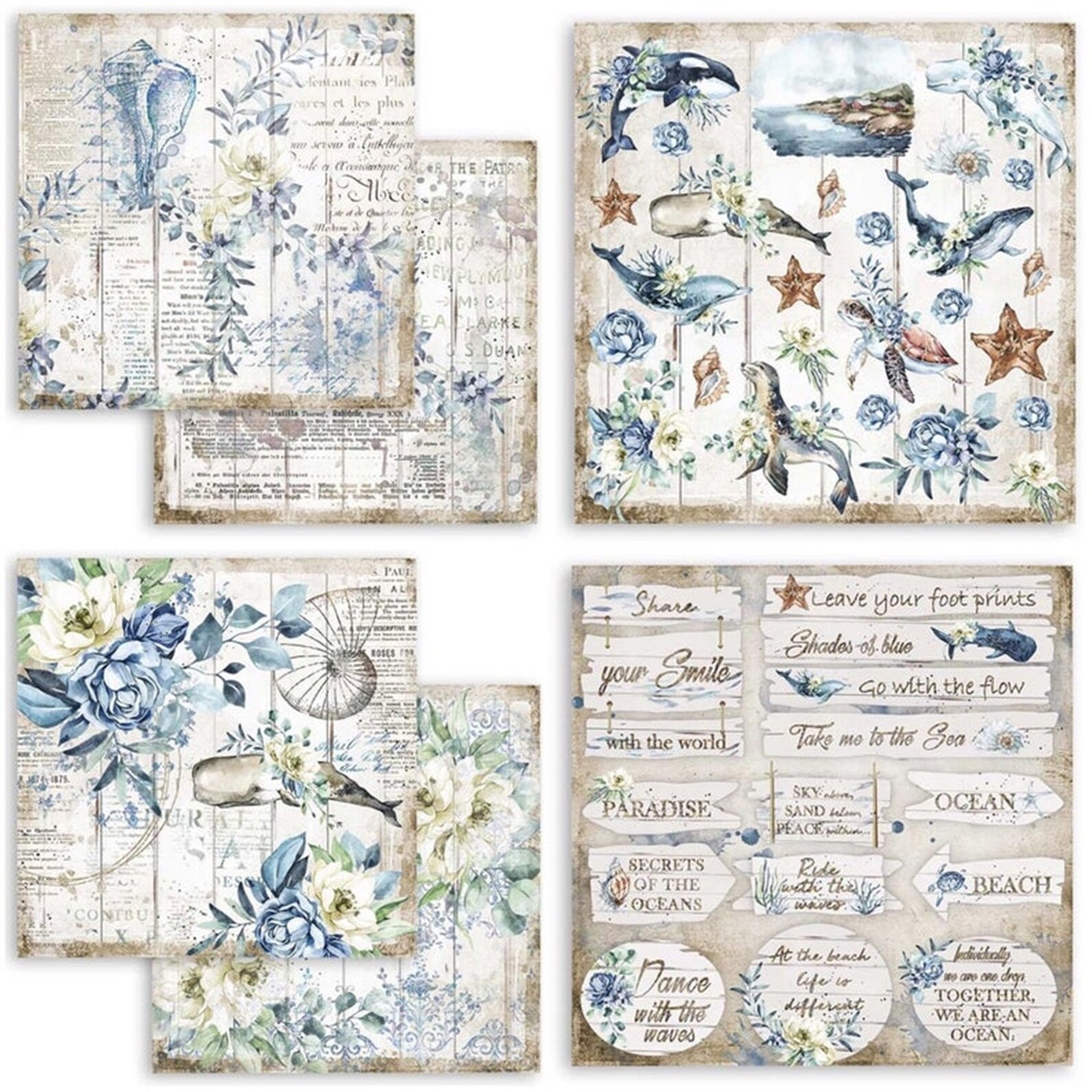 Stamperia Romantic Sea Dream 8x8 Scrabooking paper | Etsy