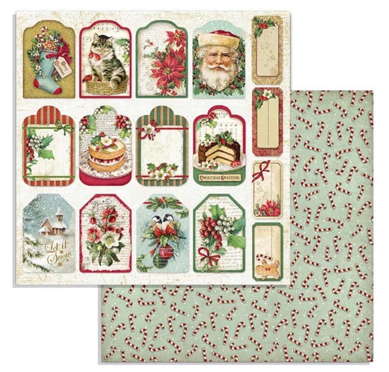 Stamperia Classic Christmas 12 X 12 Scrapbooking Paper Pad - Etsy